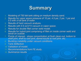 API 12F Shop Welded Tank Pressure Analysis | PPT
