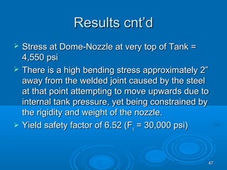 API 12F Shop Welded Tank Pressure Analysis | PPT