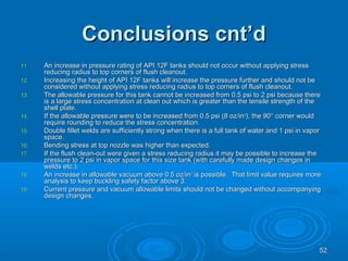 API 12F Shop Welded Tank Pressure Analysis | PPT