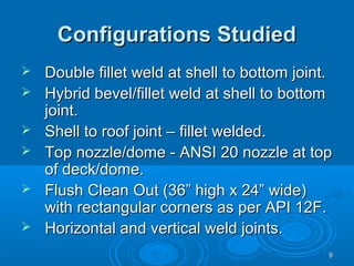 API 12F Shop Welded Tank Pressure Analysis | PPT