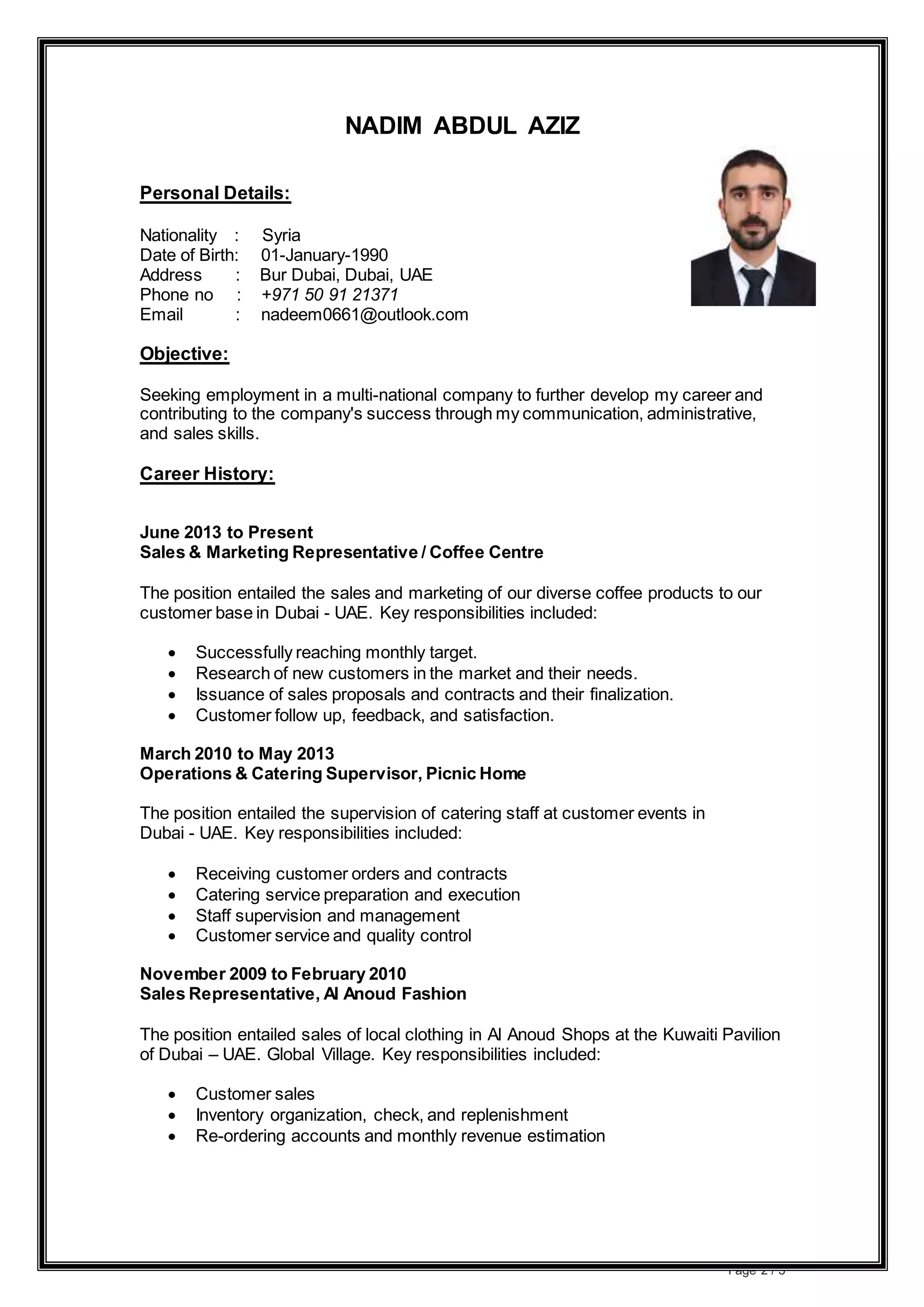 Nadim Abdul Aziz Resume | DOCX