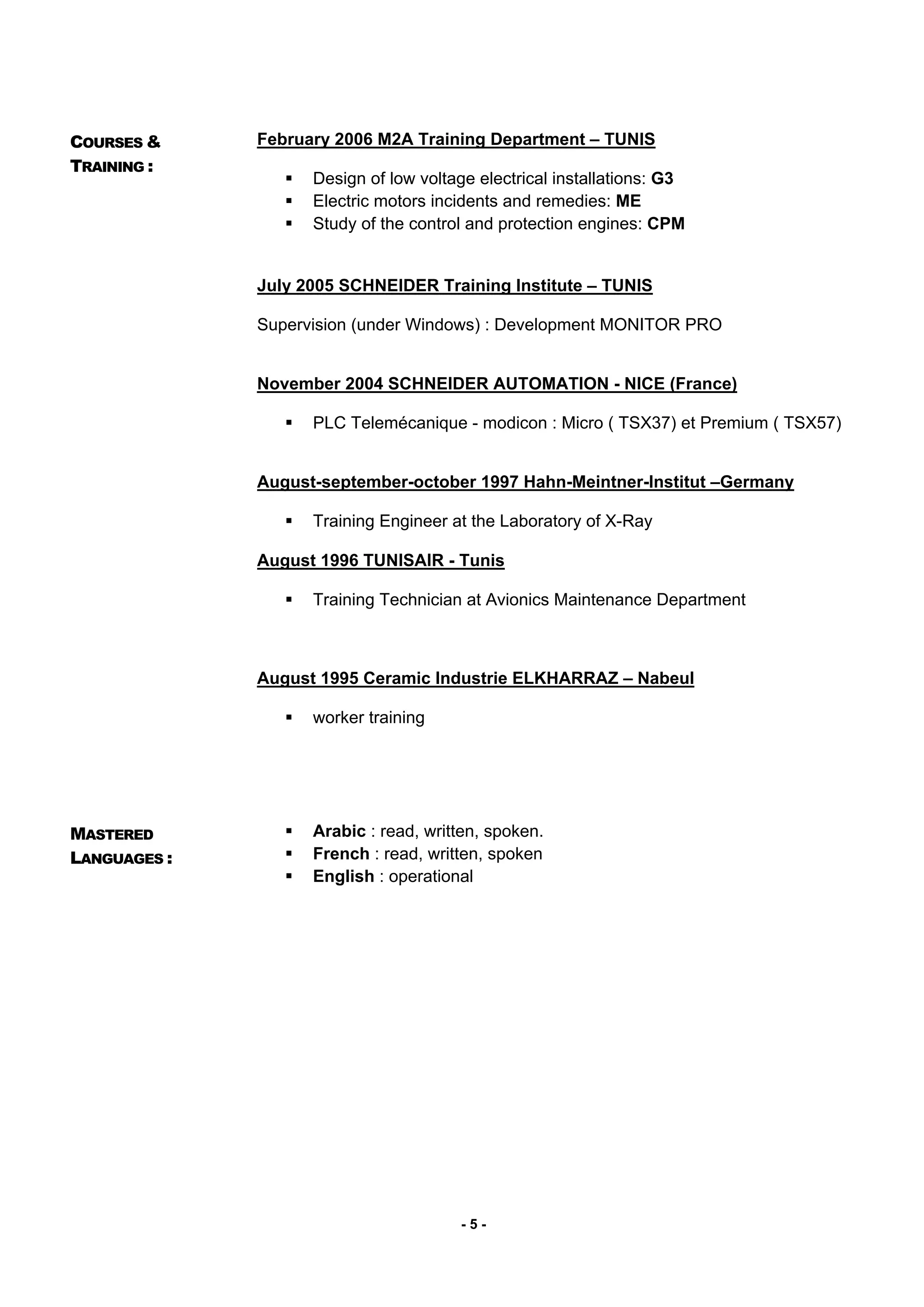 CV Hatem BETTAIEB EN | PDF