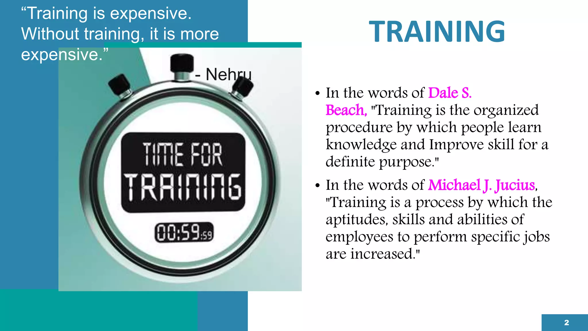 Training vs. Development | PPTX