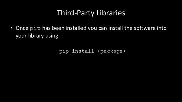 Python Third Party Libraries