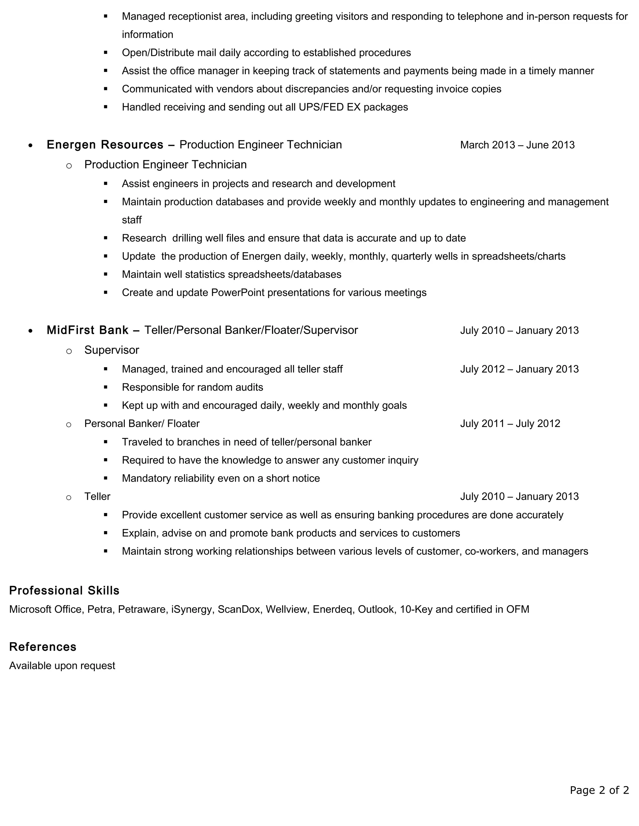 DanaeChristianResume 2016 | DOC