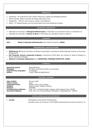 RAHAMTHULLHA_RESUME | DOC | Business Banking & Finance | Business