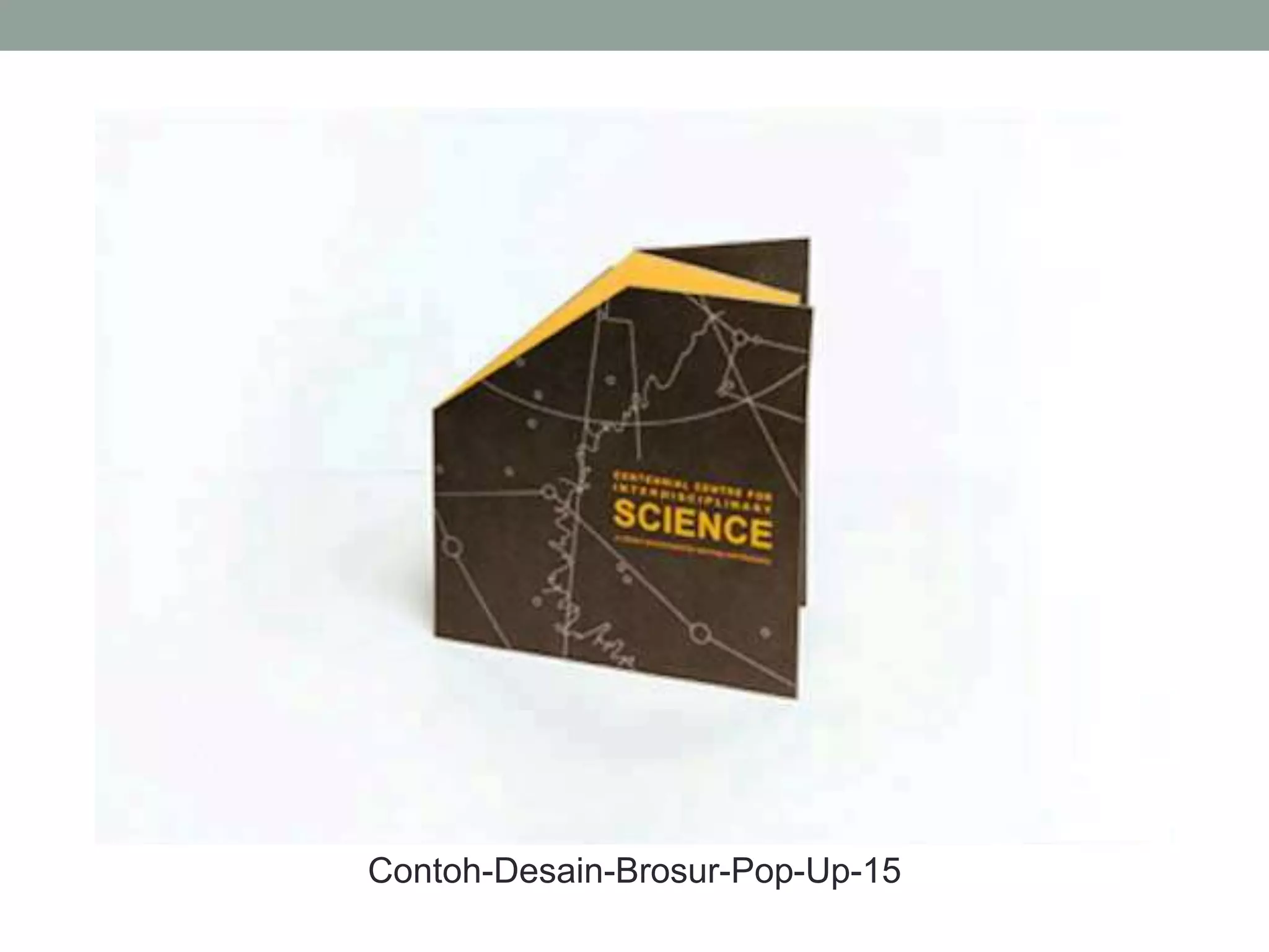 27 contoh desain brosur pop up sebagai corporate identity bisnis | PPTX