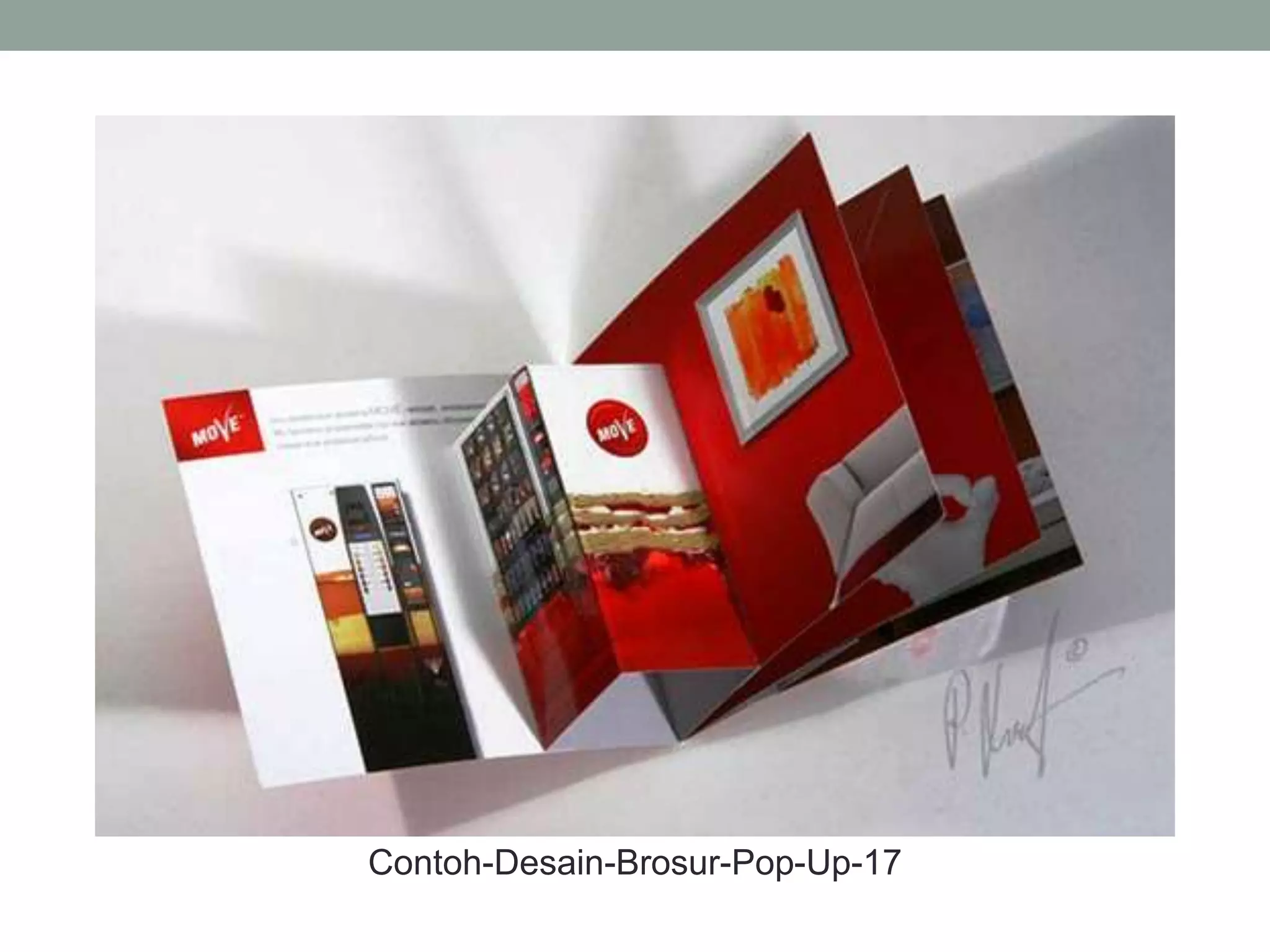 27 contoh desain brosur pop up sebagai corporate identity bisnis | PPTX