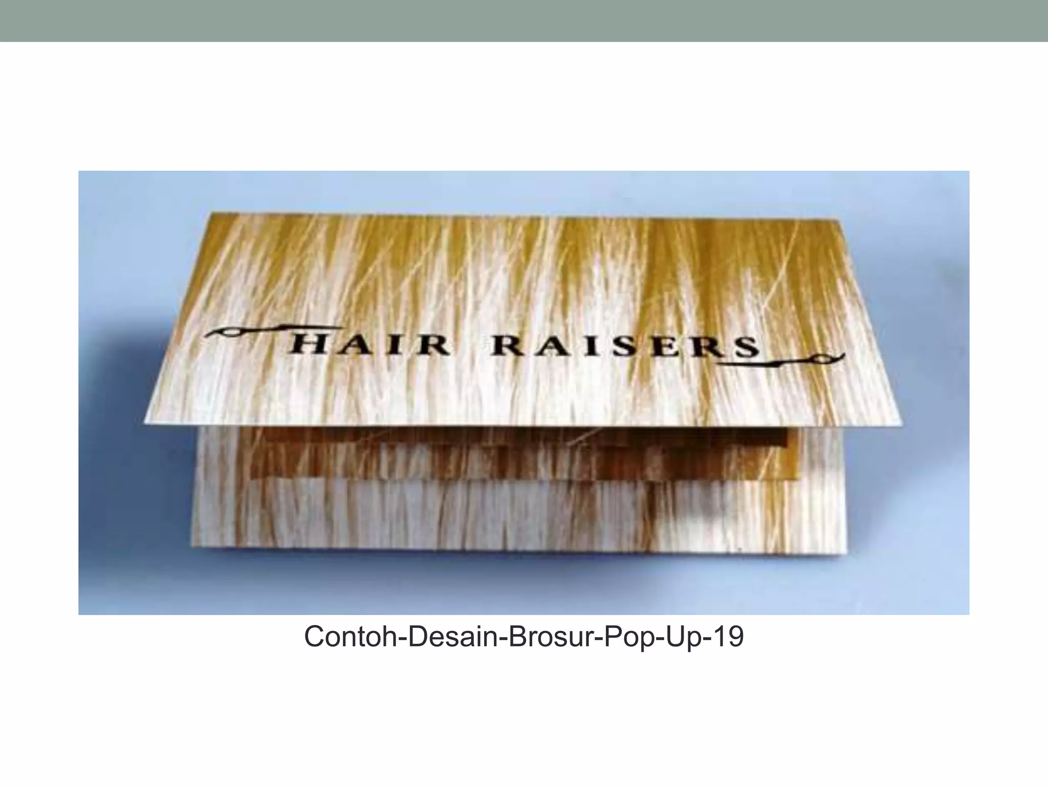 27 contoh desain brosur pop up sebagai corporate identity bisnis | PPTX