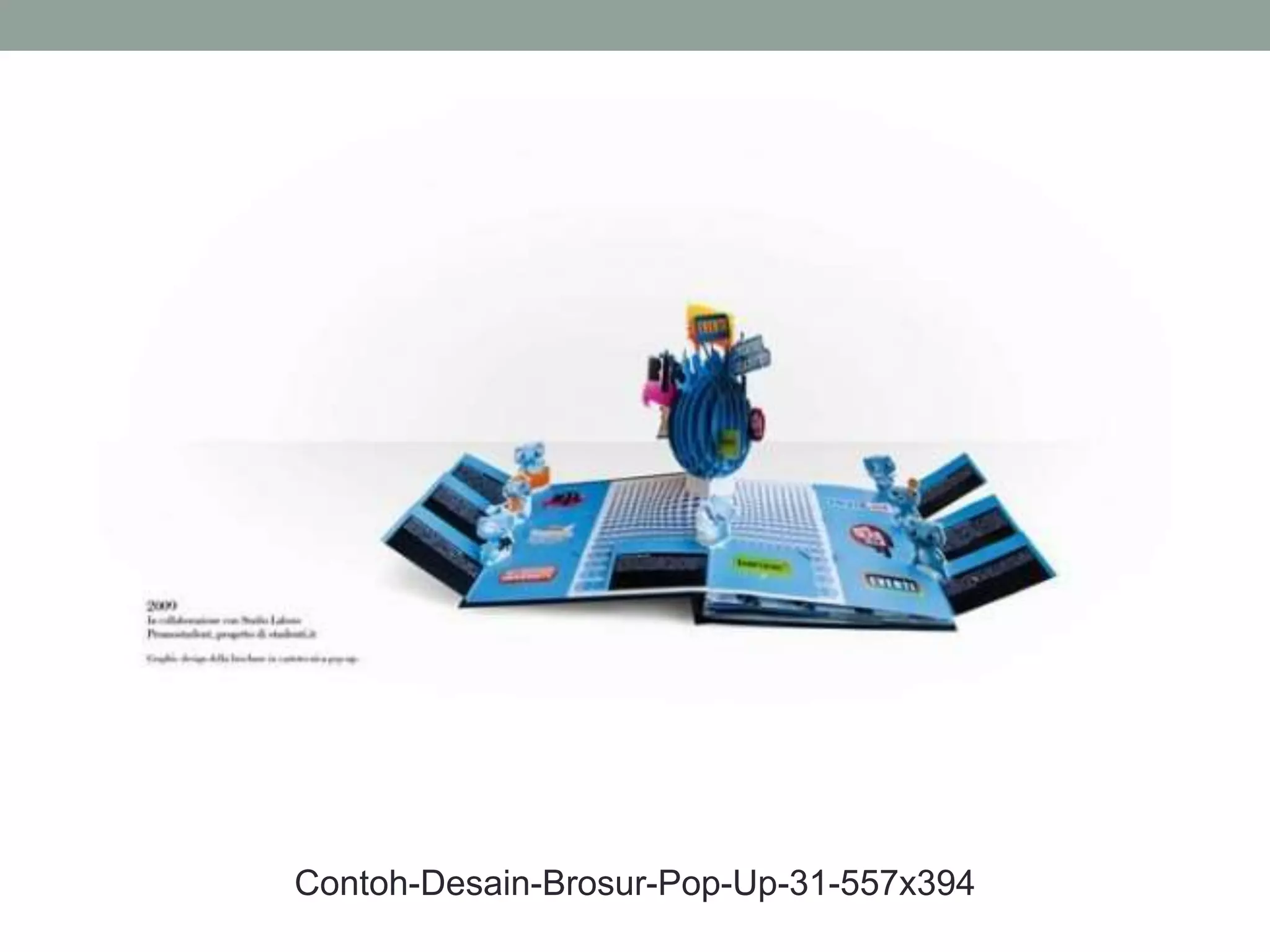 27 contoh desain brosur pop up sebagai corporate identity bisnis | PPTX