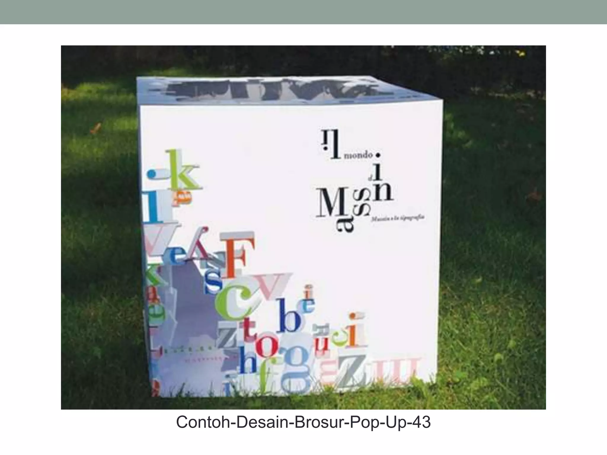 27 contoh desain brosur pop up sebagai corporate identity bisnis | PPTX