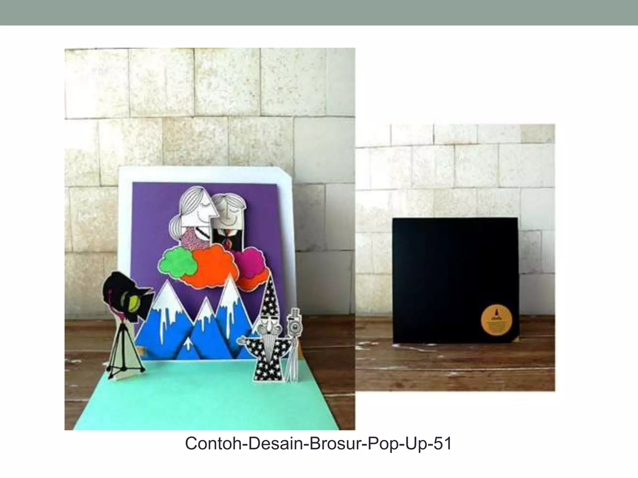 27 contoh desain brosur pop up sebagai corporate identity bisnis | PPTX