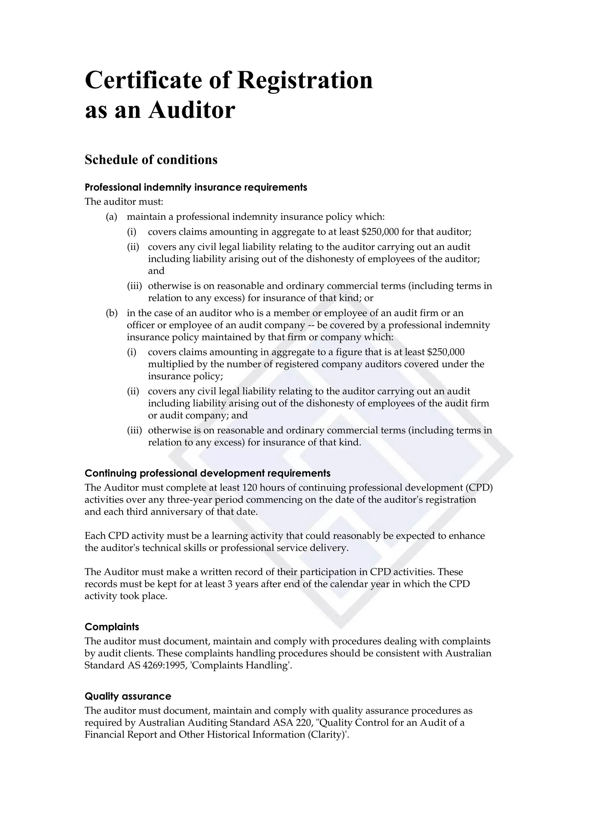 Registered Company Auditor | PDF