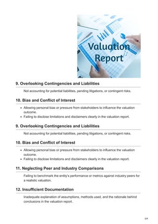 What are the Common Mistakes in Valuations ? | PDF
