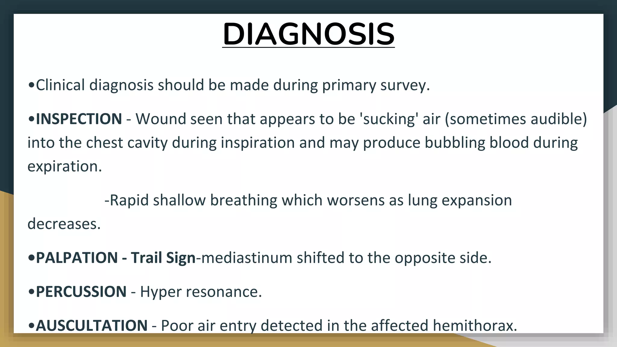 Open pneumothorax | PPTX