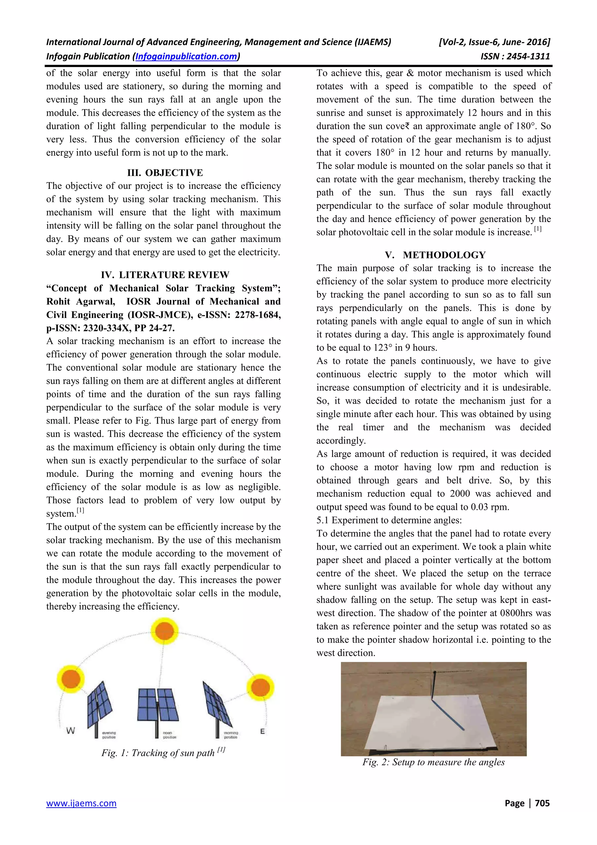 design and development of mechanical solar tracking system | PDF