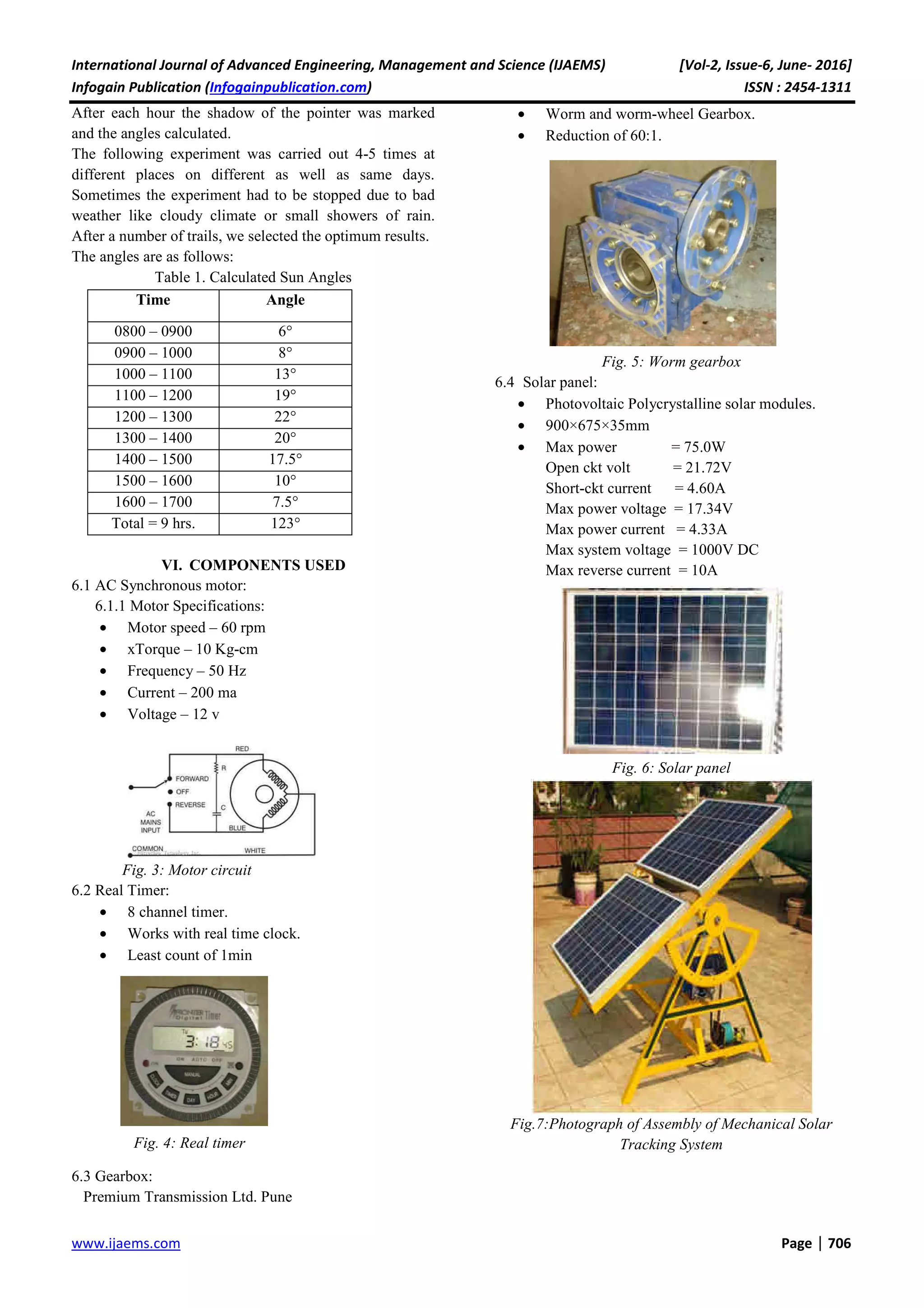 design and development of mechanical solar tracking system | PDF