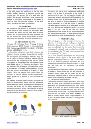 design and development of mechanical solar tracking system | PDF