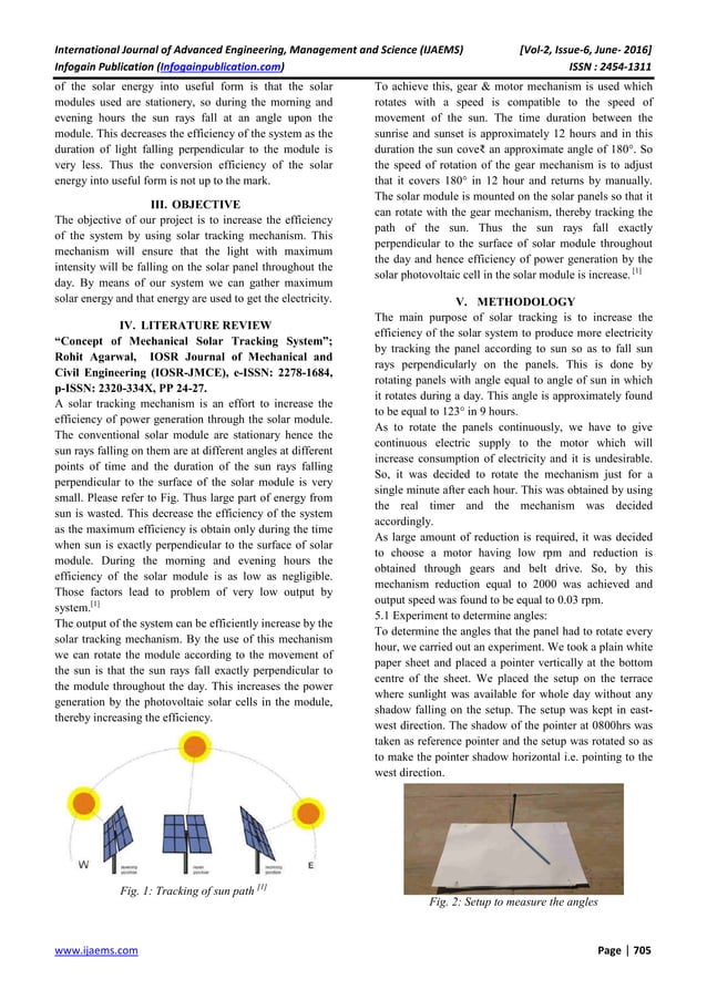 design and development of mechanical solar tracking system | PDF