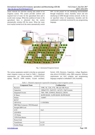 development of smart automated irrigation system | PDF | Agriculture | Industries