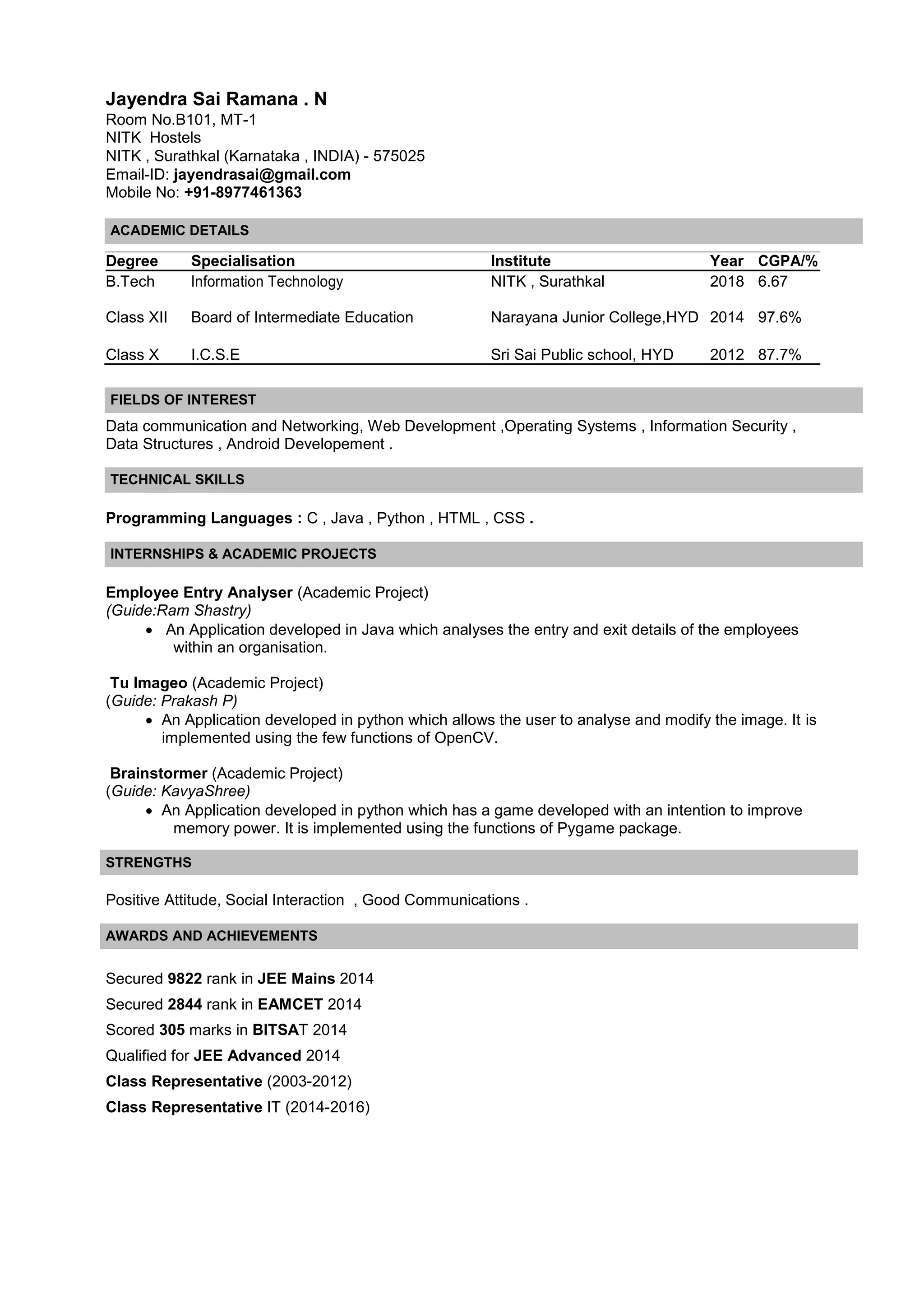 Jayendra_resume | PDF