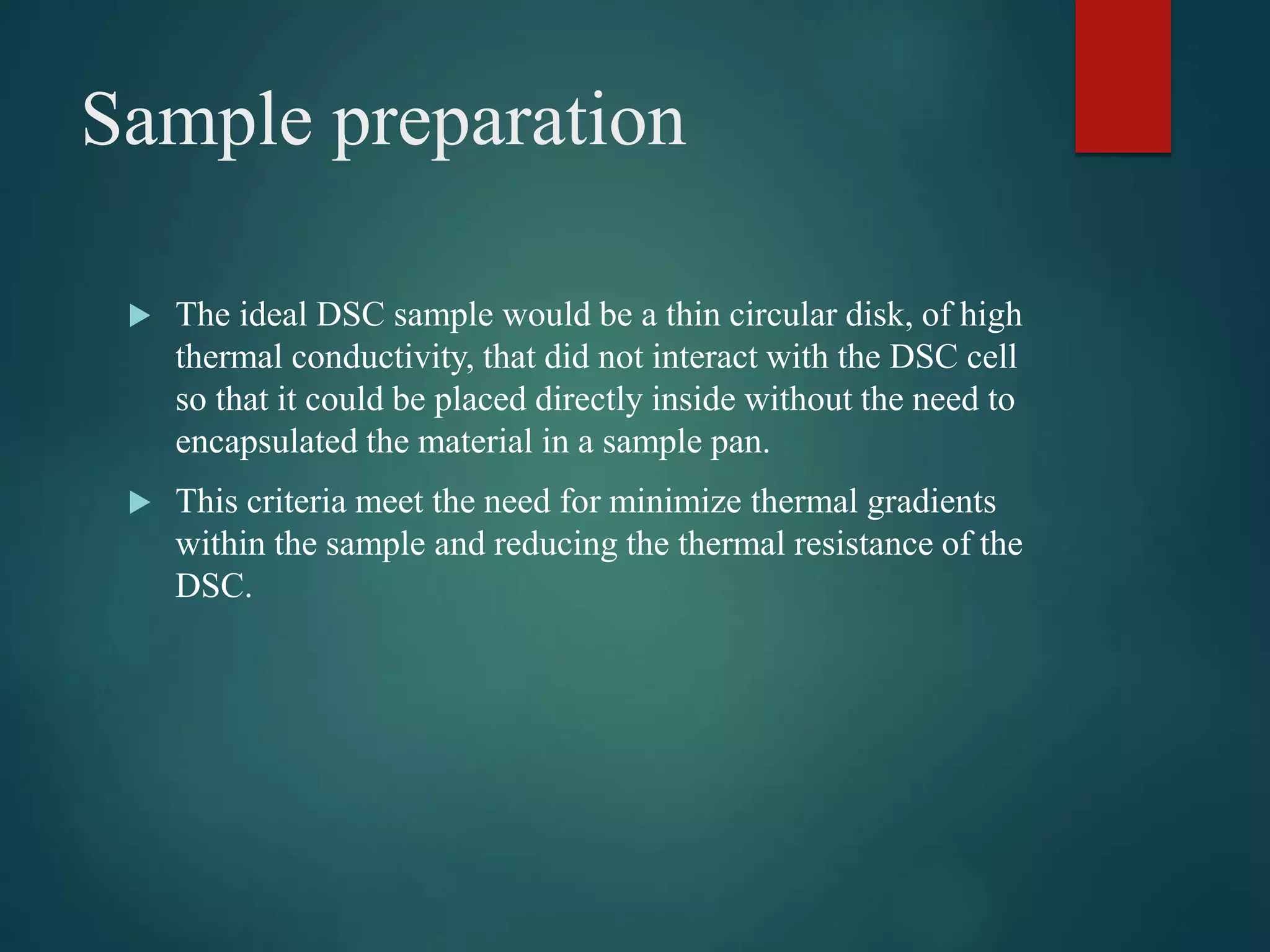 EXPERIMENT PARAMETERS OF DIFFERENTIAL SCANNING CALORIMETRY (DSC) | PPTX