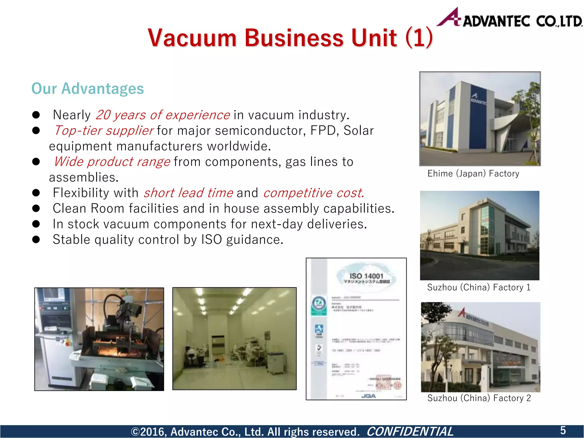 Advantec Co., Presentation 2016 | PPT