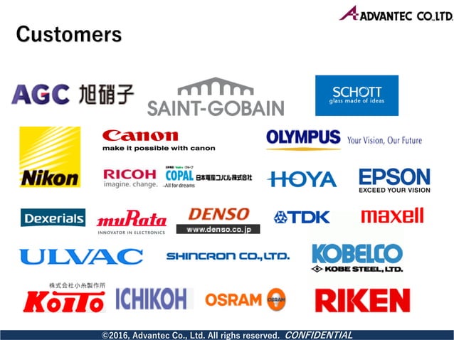 Advantec Co., Presentation 2016 | PPT