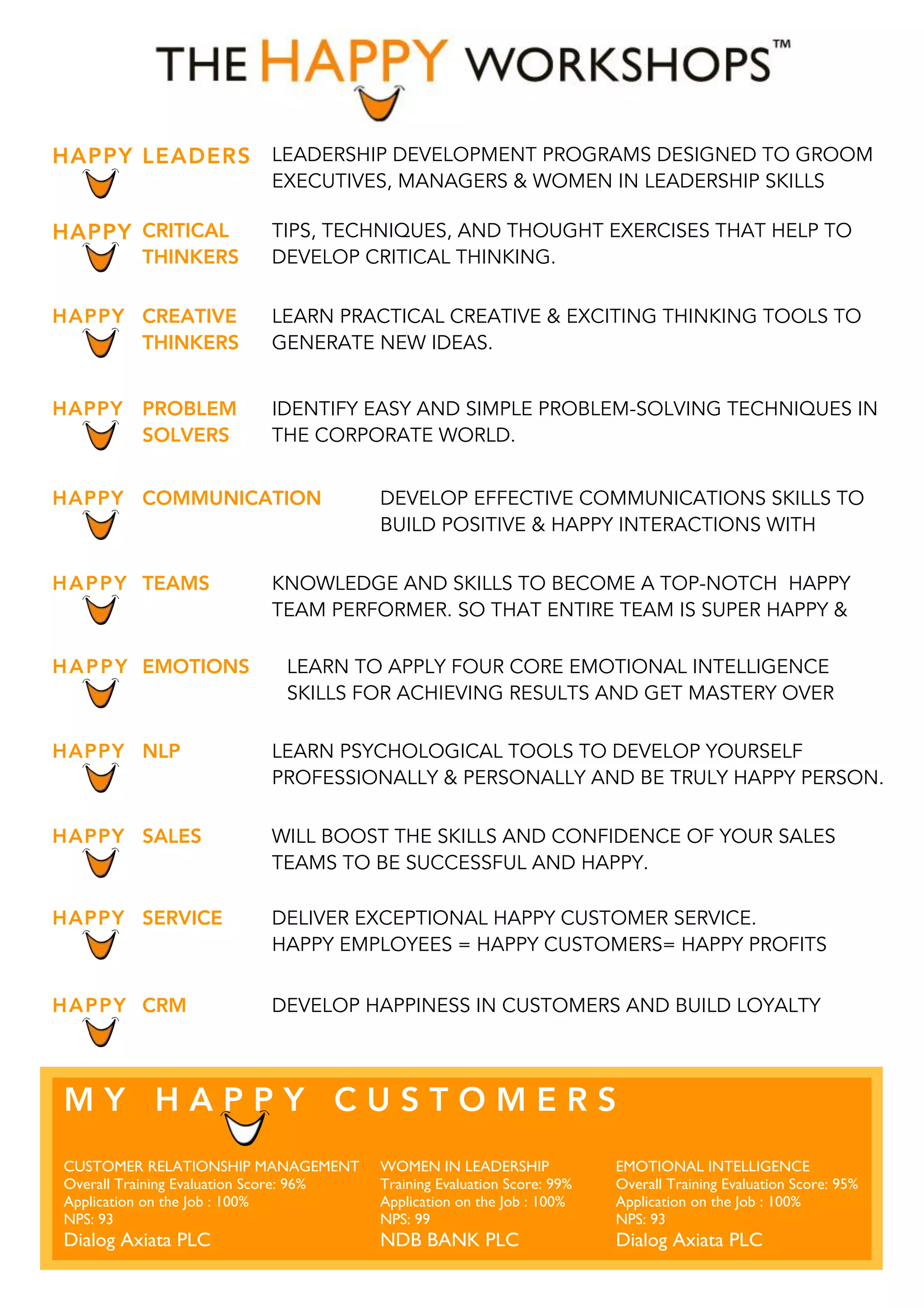 Happy Workshops. | PDF