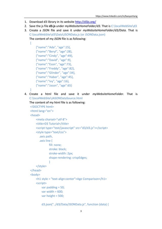 Create Graph and Grid Using D3 Library | PDF