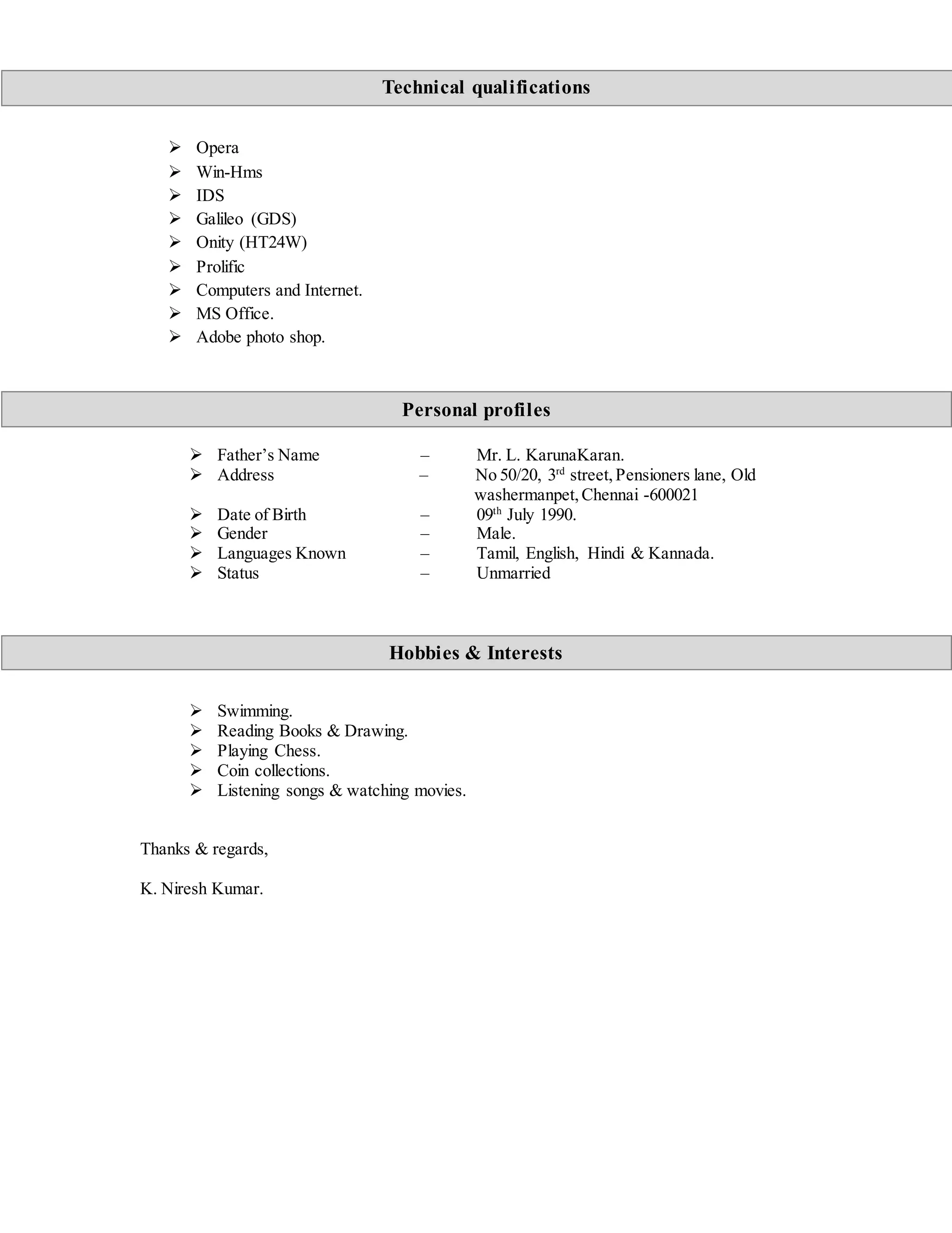 Niresh Kumar (Circulam Vitae) | PDF Niresh Kumar (Circulam Vitae) | PDF