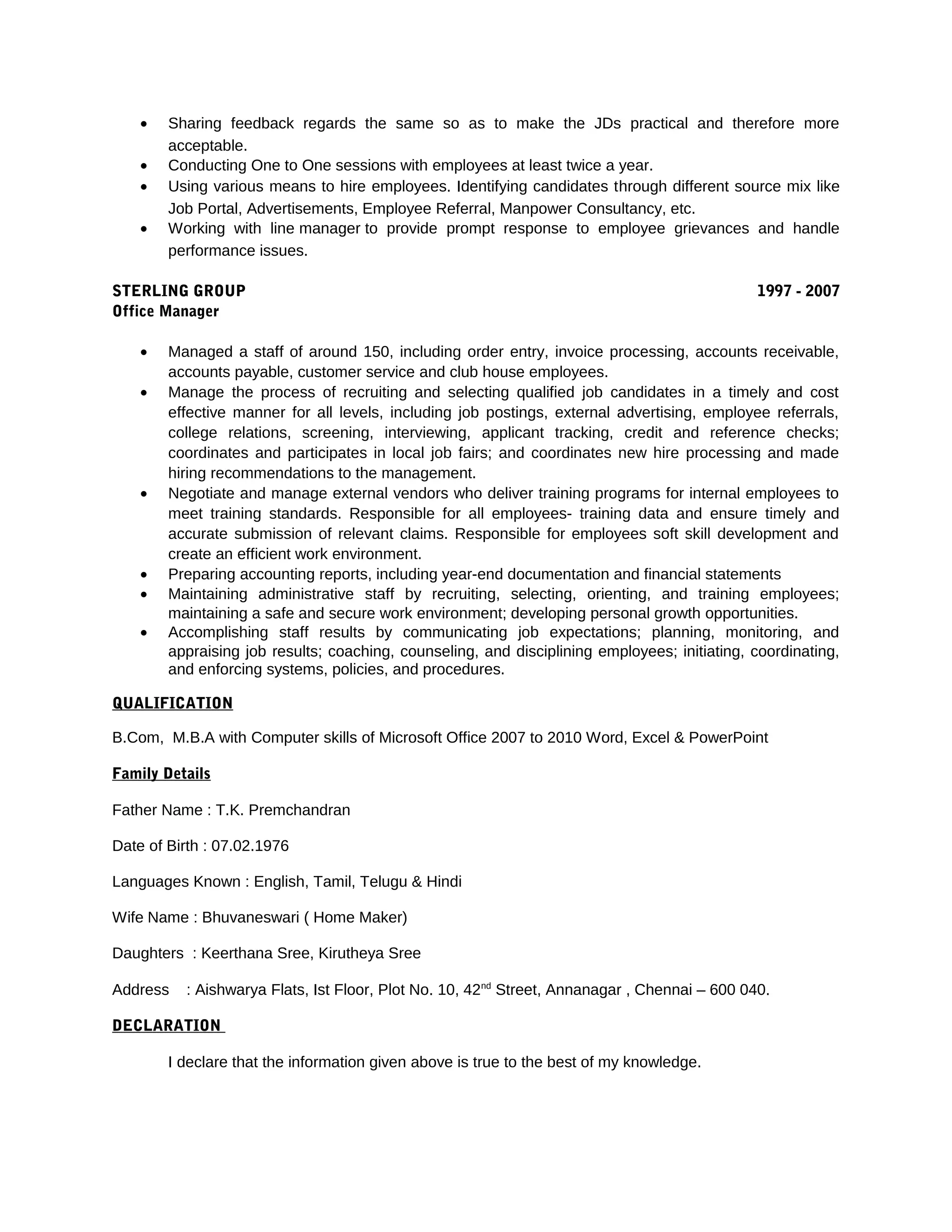 SRIKANTH - RESUME | DOC