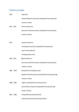 Mehmet Erdil CV Türkçe | DOCX