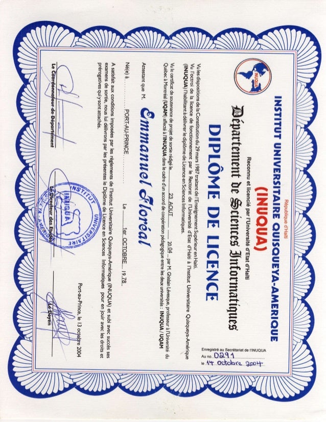 Licence INUQUA-UQAM