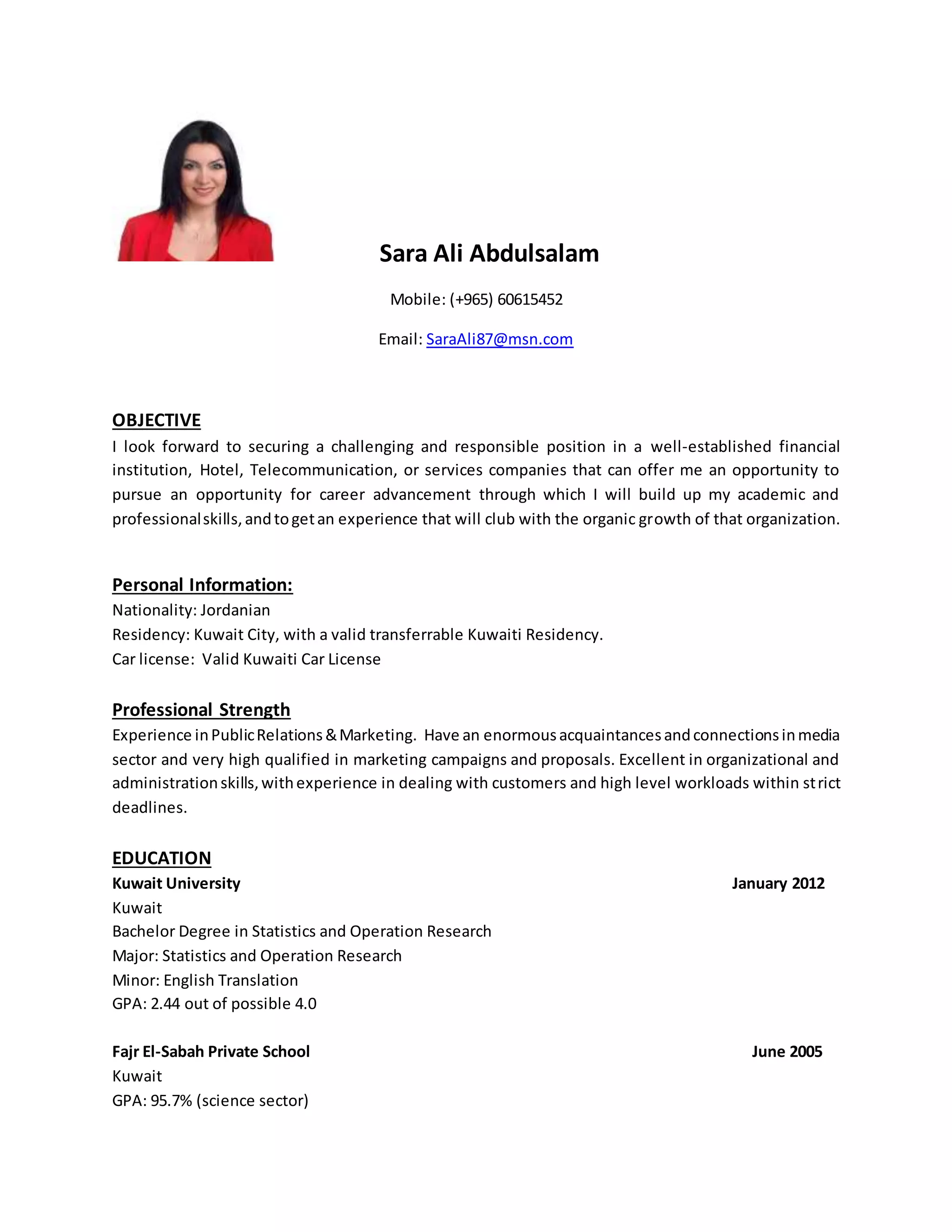 Sara Abdulsalam CV | DOCX