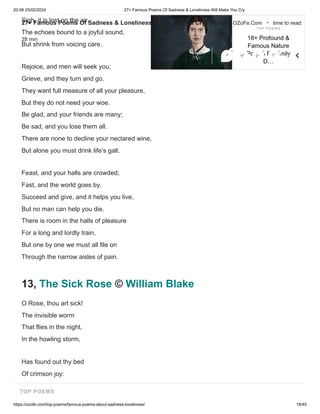 27+ Famous Poems Of Sadness & Loneliness Will Make You Cry.pdf