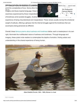 27+ Famous Poems Of Sadness & Loneliness Will Make You Cry.pdf