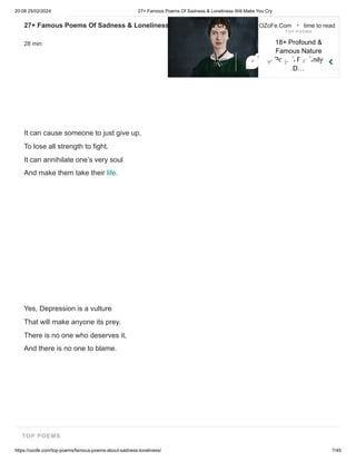 27+ Famous Poems Of Sadness & Loneliness Will Make You Cry.pdf