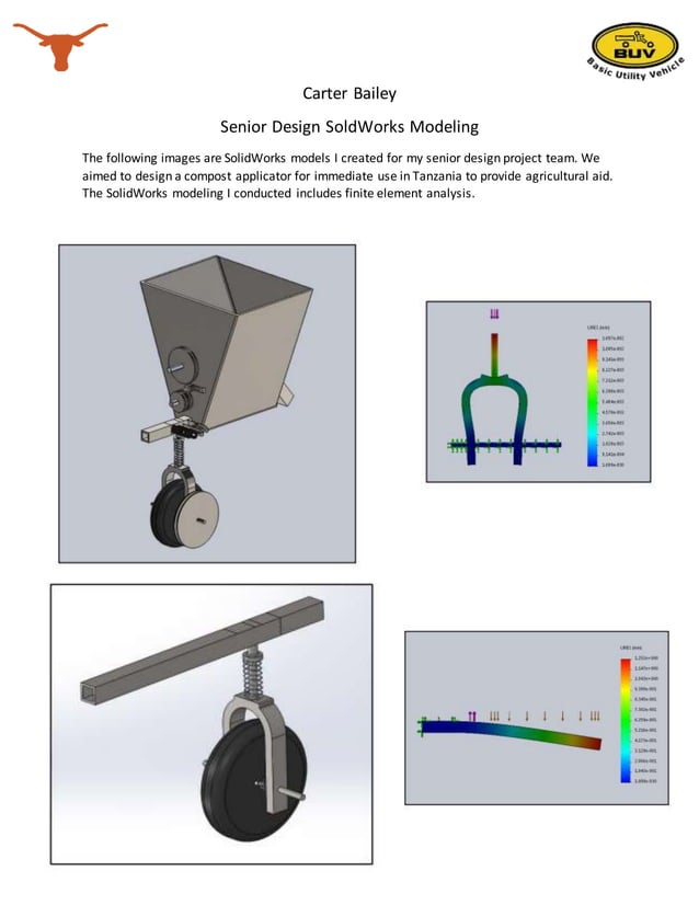 Carter Bailey Senior Design SoldWorks Modeling | DOCX | Computing ...