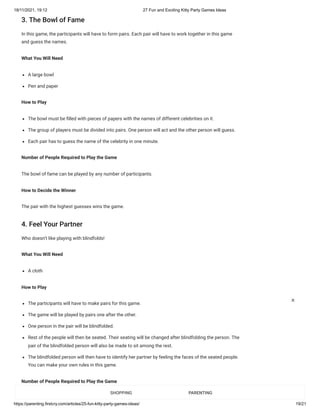 27 fun and exciting kitty party games ideas | PDF