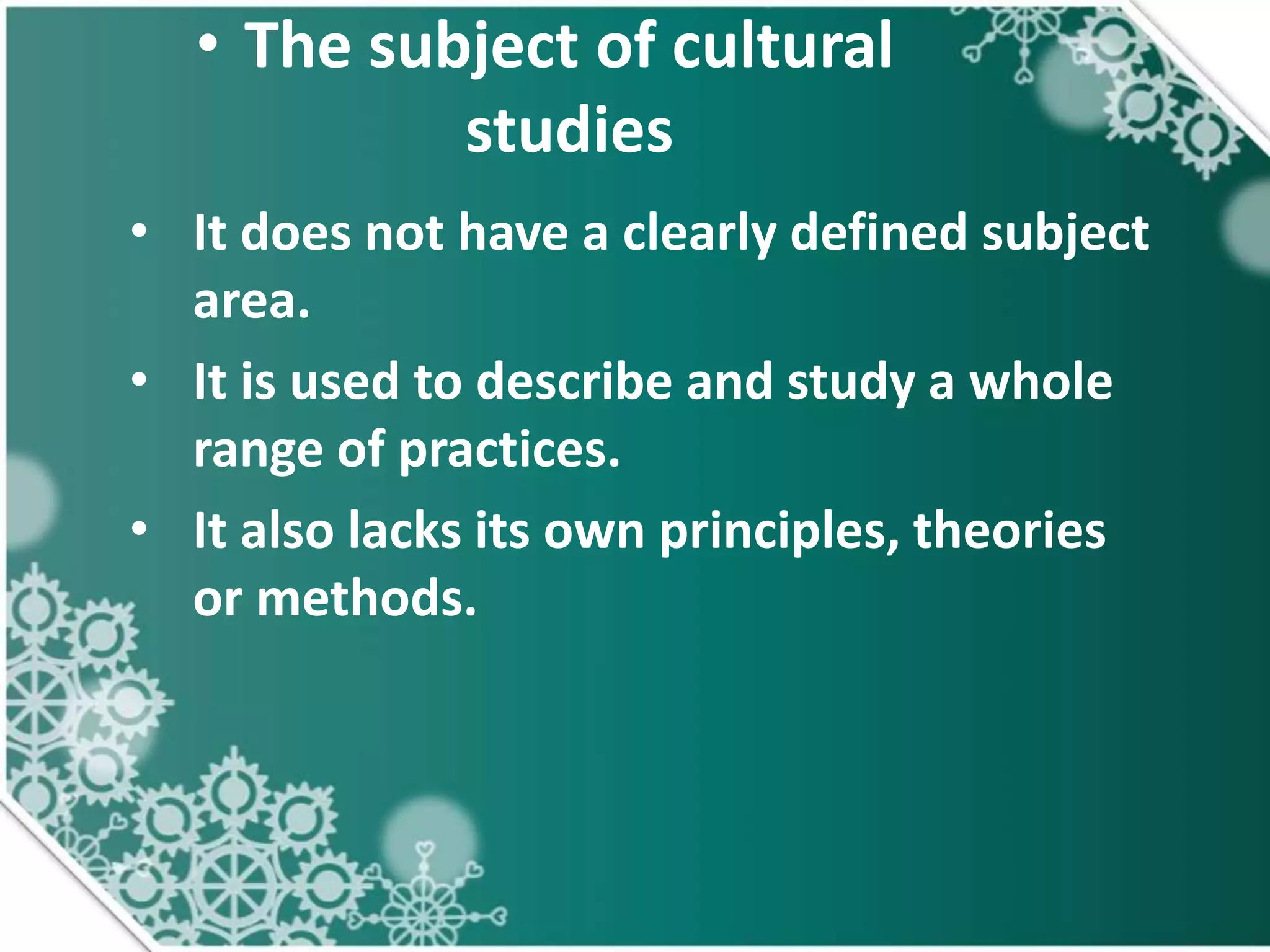 cultural studies | PPTX