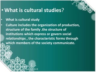 cultural studies | PPTX