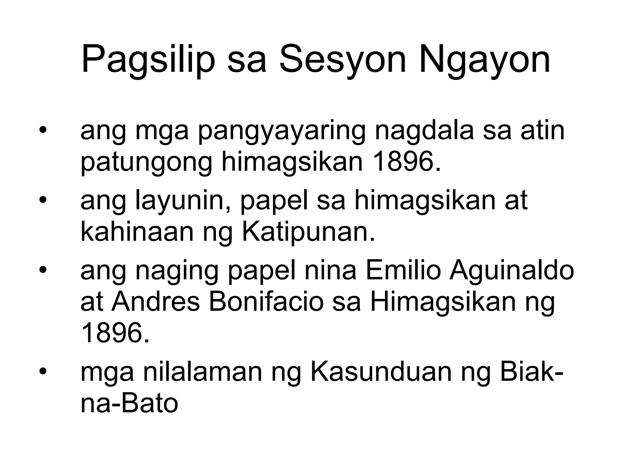 Himagsikan 1896 | PPT