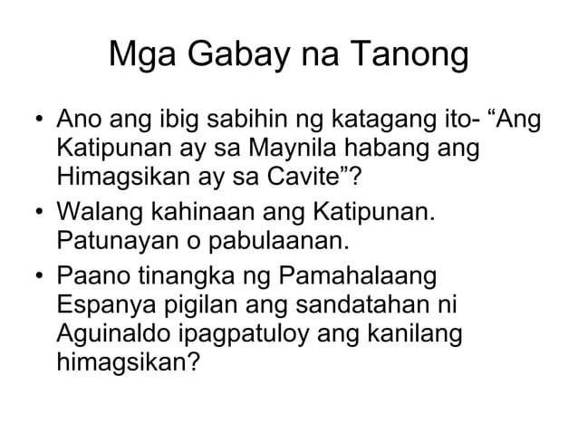 Himagsikan 1896 | PPT