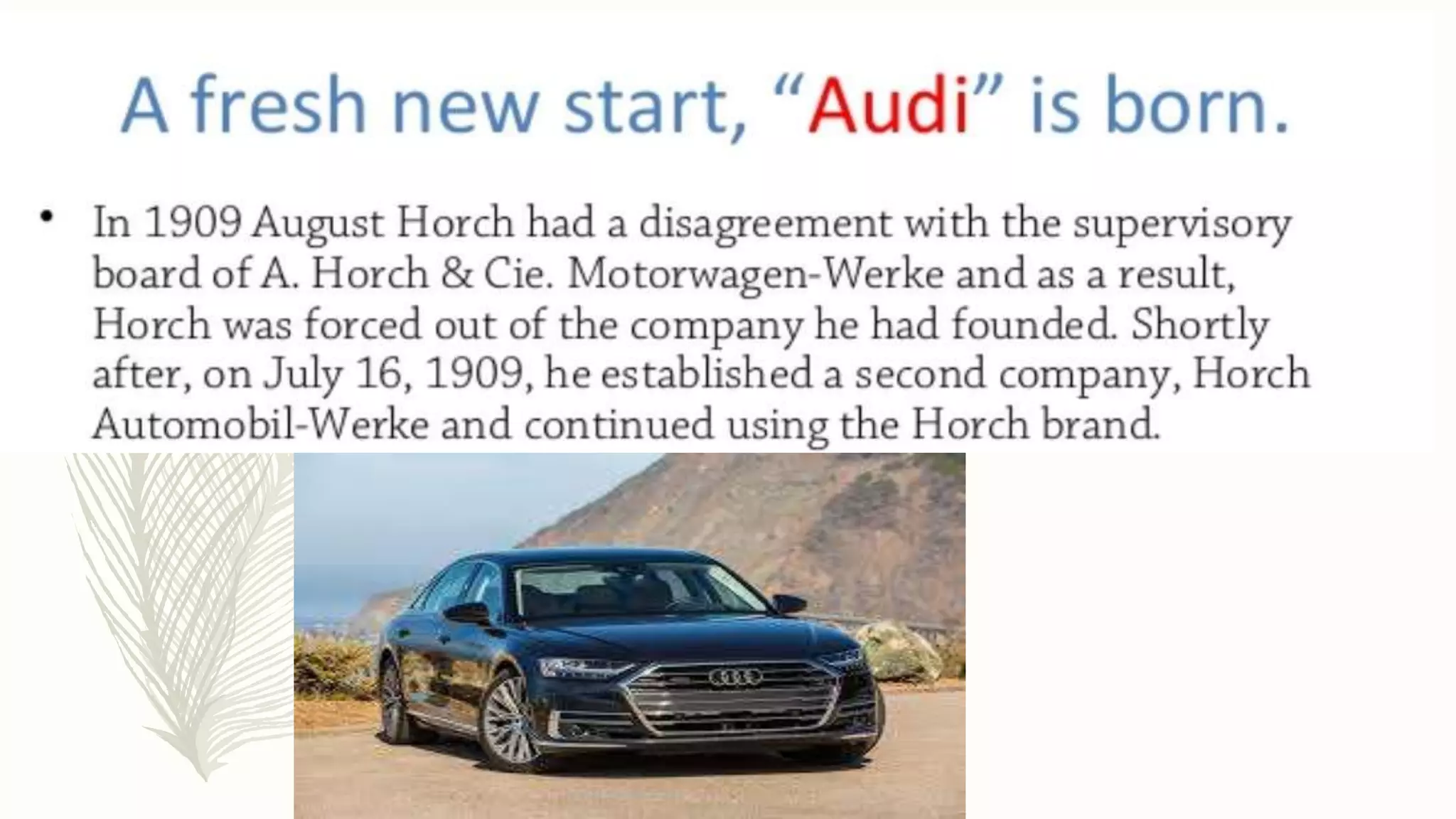 (27) history of audi car ppt ah authors | PPT