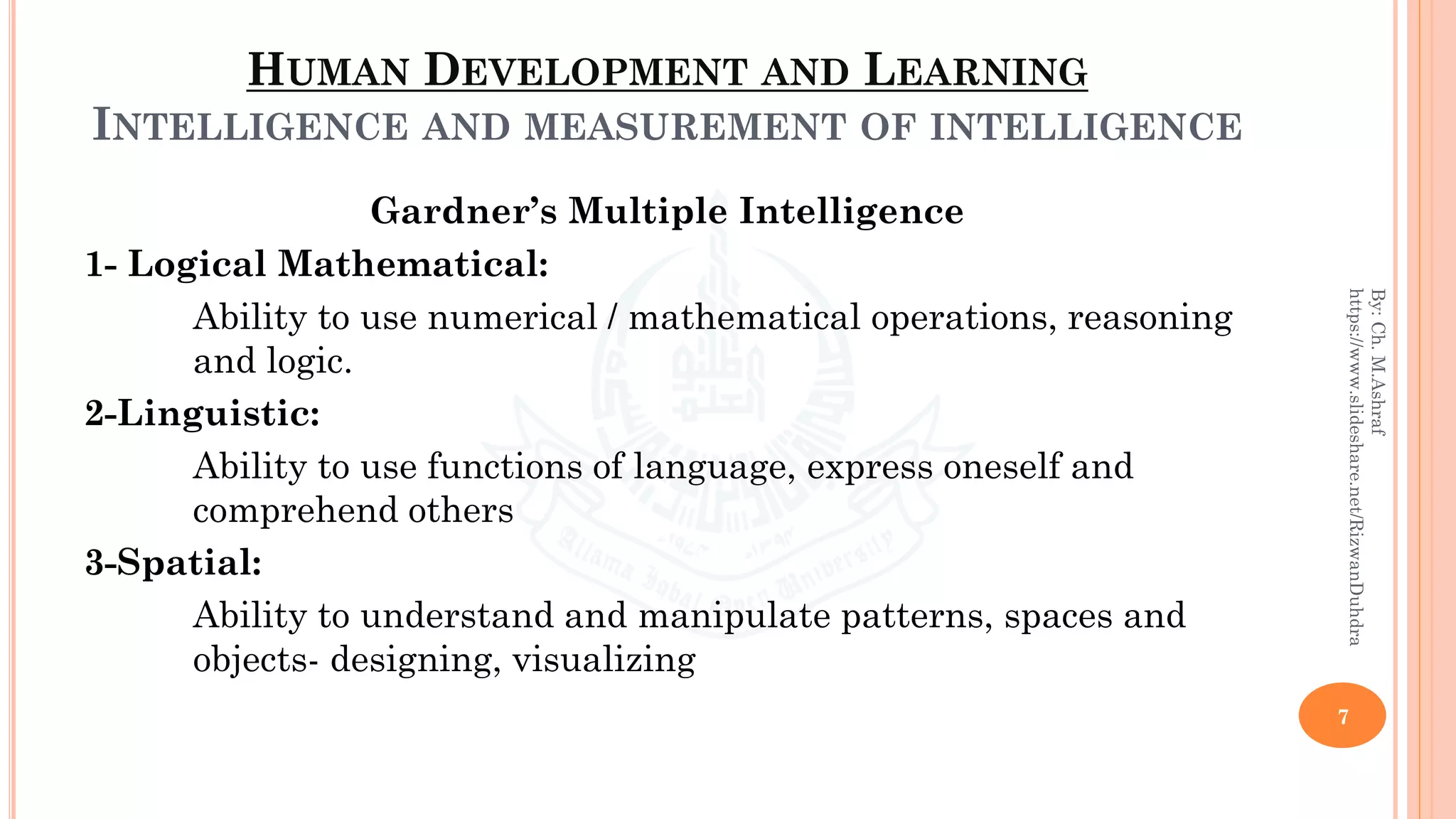 Intelligence and measurement of intelligence | PDF