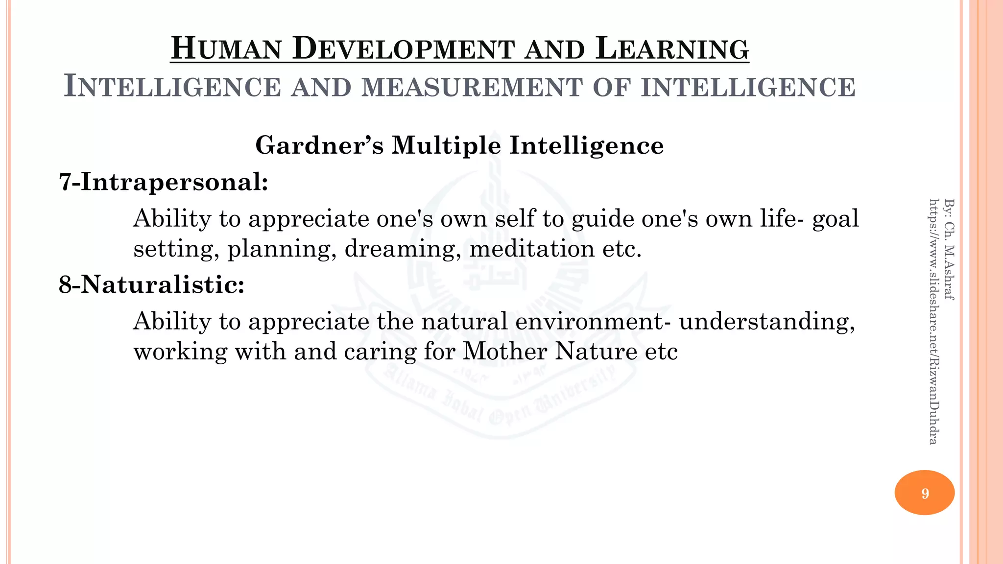 Intelligence and measurement of intelligence | PDF