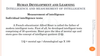 Intelligence and measurement of intelligence | PDF