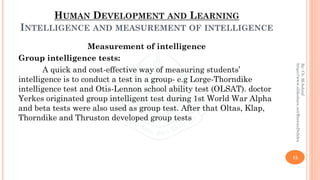 Intelligence and measurement of intelligence | PDF