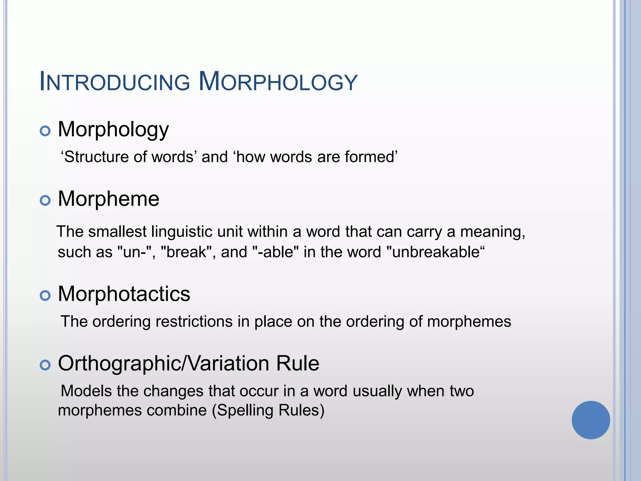 Arabic Morphology Using Only Finite State Operations -Review | PPTX